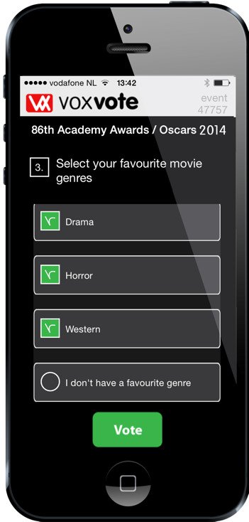 Free and Easy to use Mobile Voting - live and video stream events